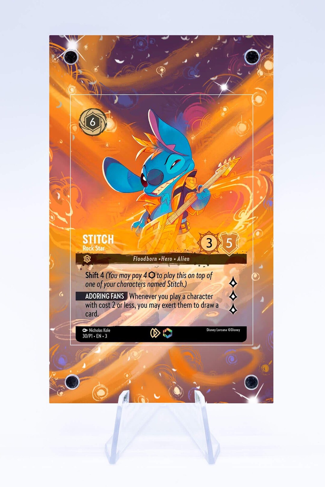 Stitch Rock Star 30 P1 Case | Promo Case | Art Guard (ungraded) - Etsy