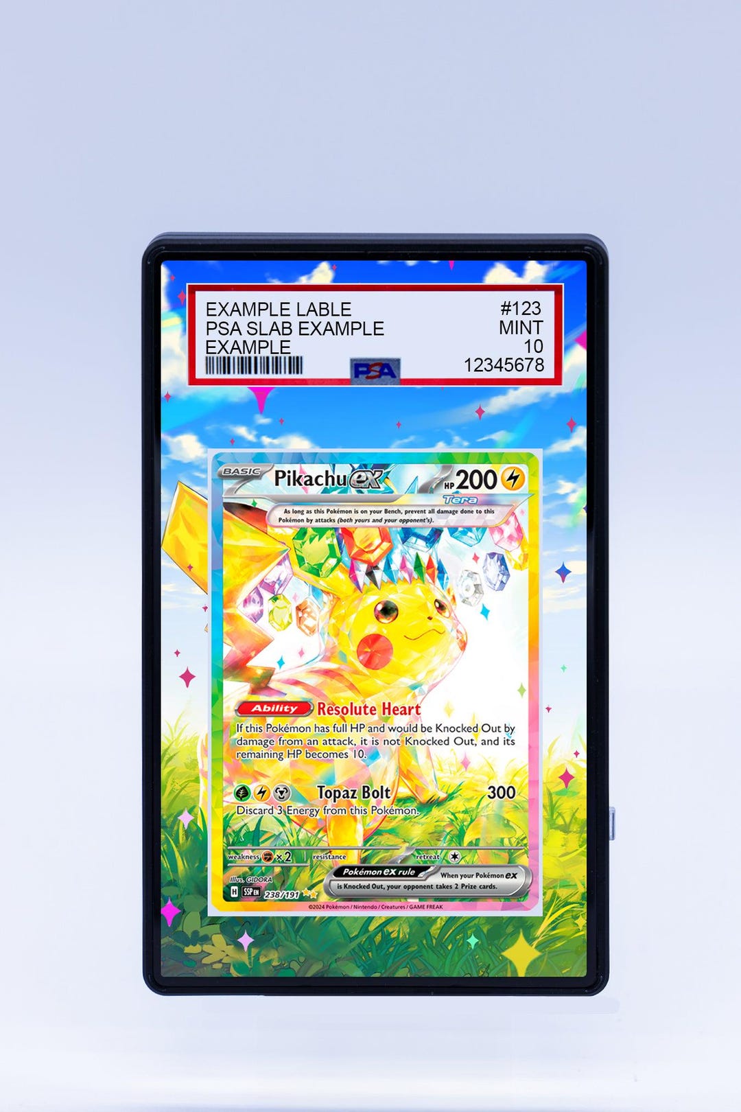 Pikachu EX 238 191 (graded) Case - Etsy
