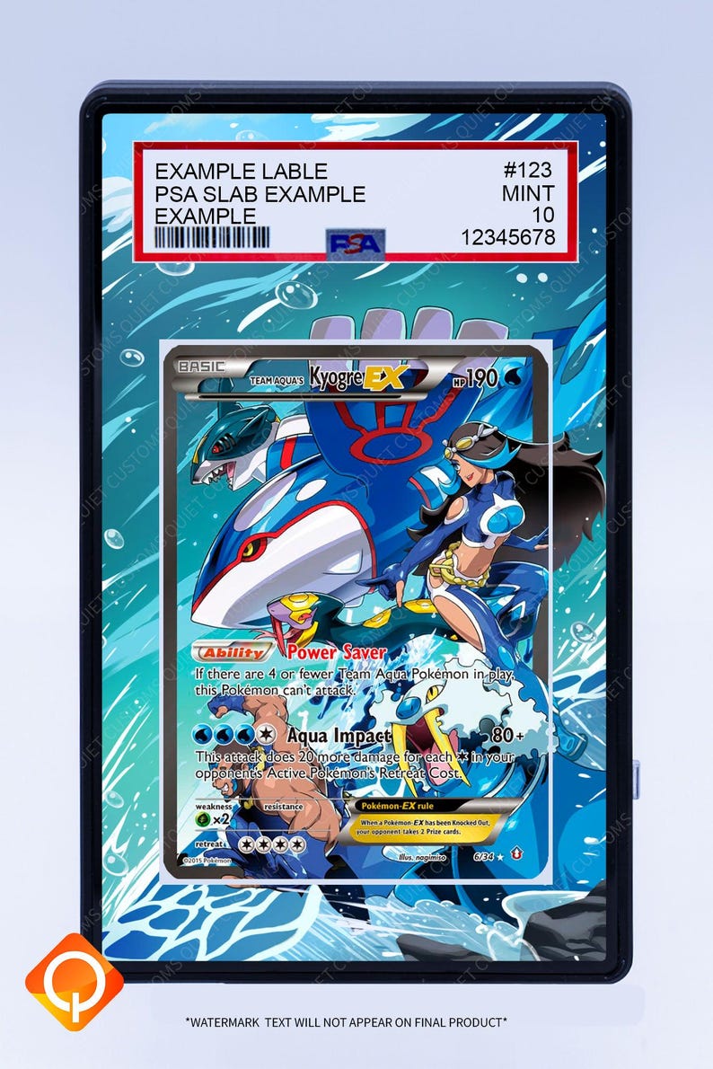 Kyogre EX 6 34 Team Aqua (graded) Case - Etsy