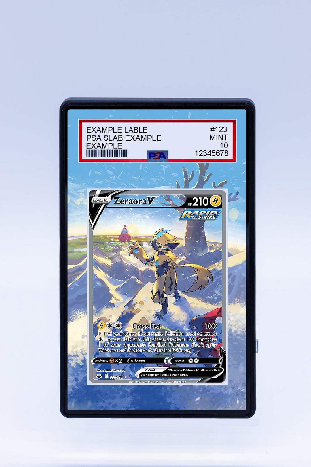 Zeraora V 166 198 graded Case - Etsy Canada