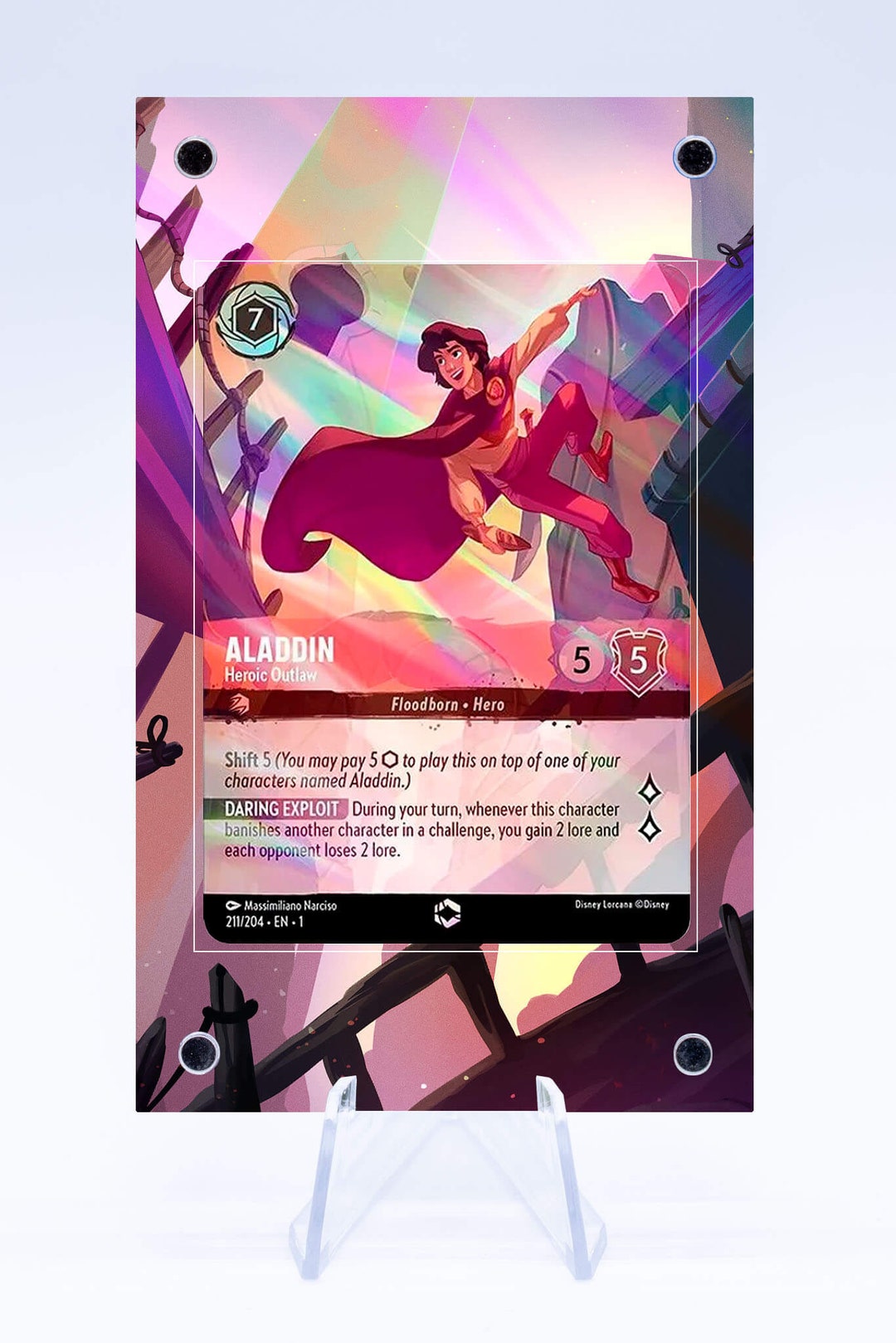 Aladdin LORCANA | Heroic Outlaw ENCHANTED | First Chapter | Art Guard ...