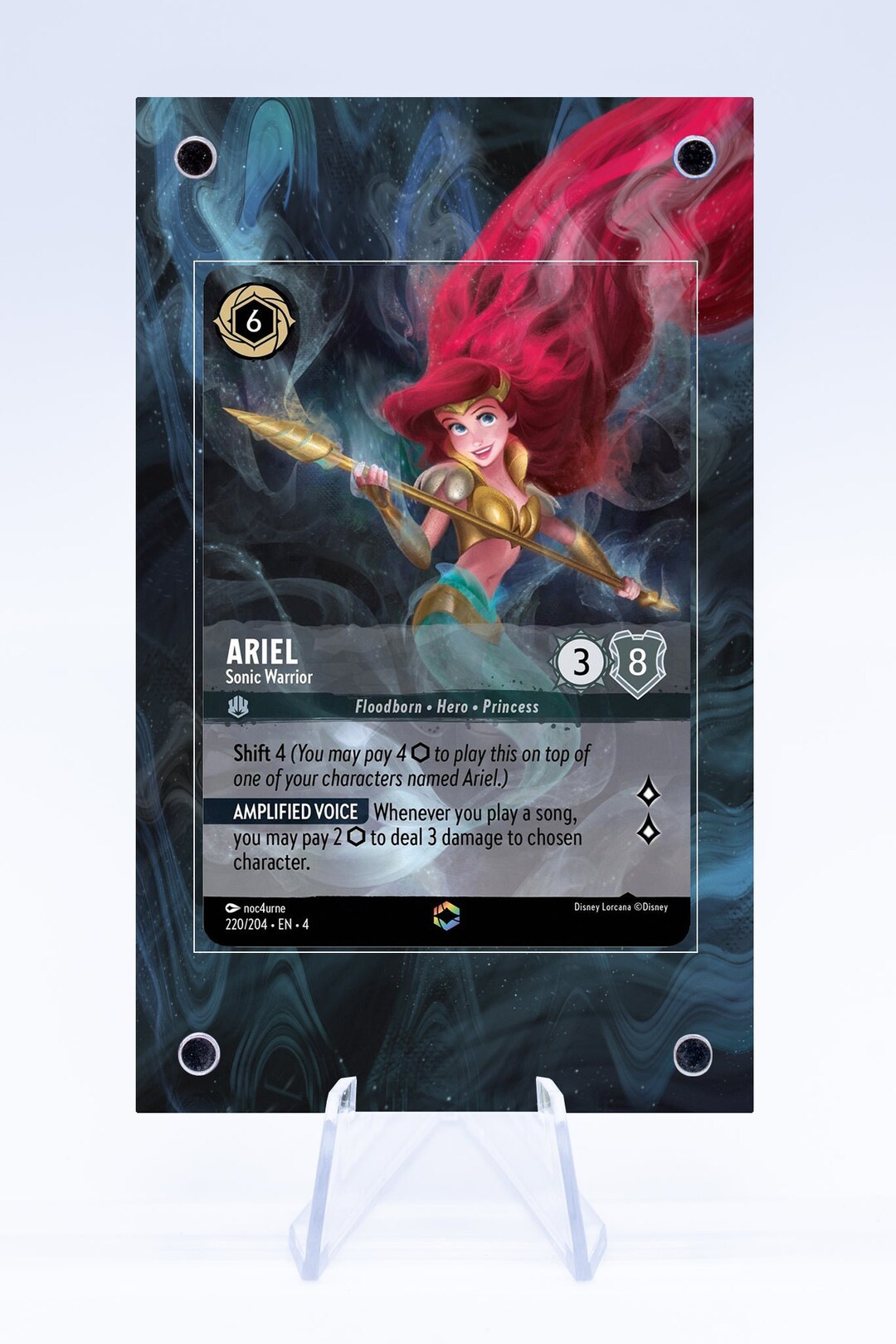 Ariel Sonic Warrior 220 204 | Lorcana | Art Guard (ungraded) - Etsy
