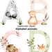 Woodland Alphabet Watercolor Clipart With Cute Animal Letters - Etsy