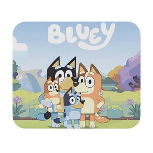 Bluey Cute Desk Mat Anime Figure Mousepad One Piece Playmat Birthday ...