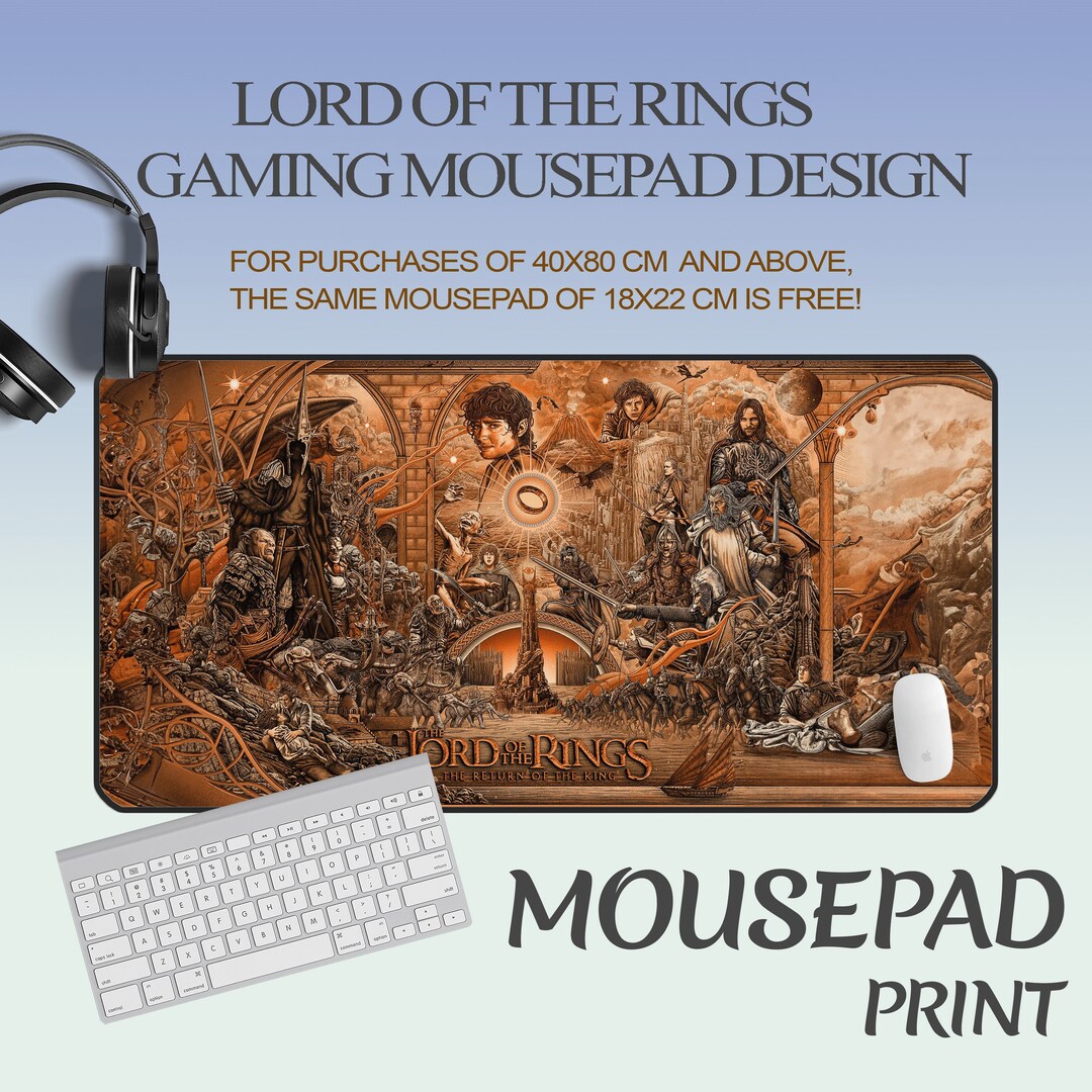 Lord of the Rings Anime Desk Mat Custom Mouse Pad, Desk Accessories ...