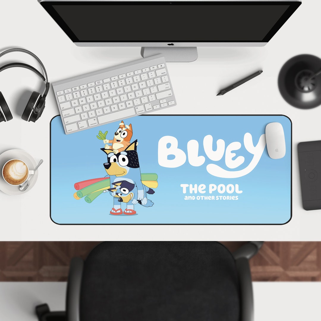 Bluey the Pool Desk Mat Anime Figure Mousepad One Piece Playmat ...