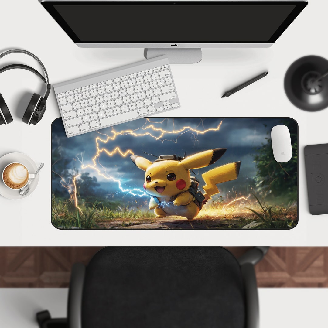 Pokemon Pikachu Anime Figures Mousepad Cute Desk Mat, One Piece Anime ...