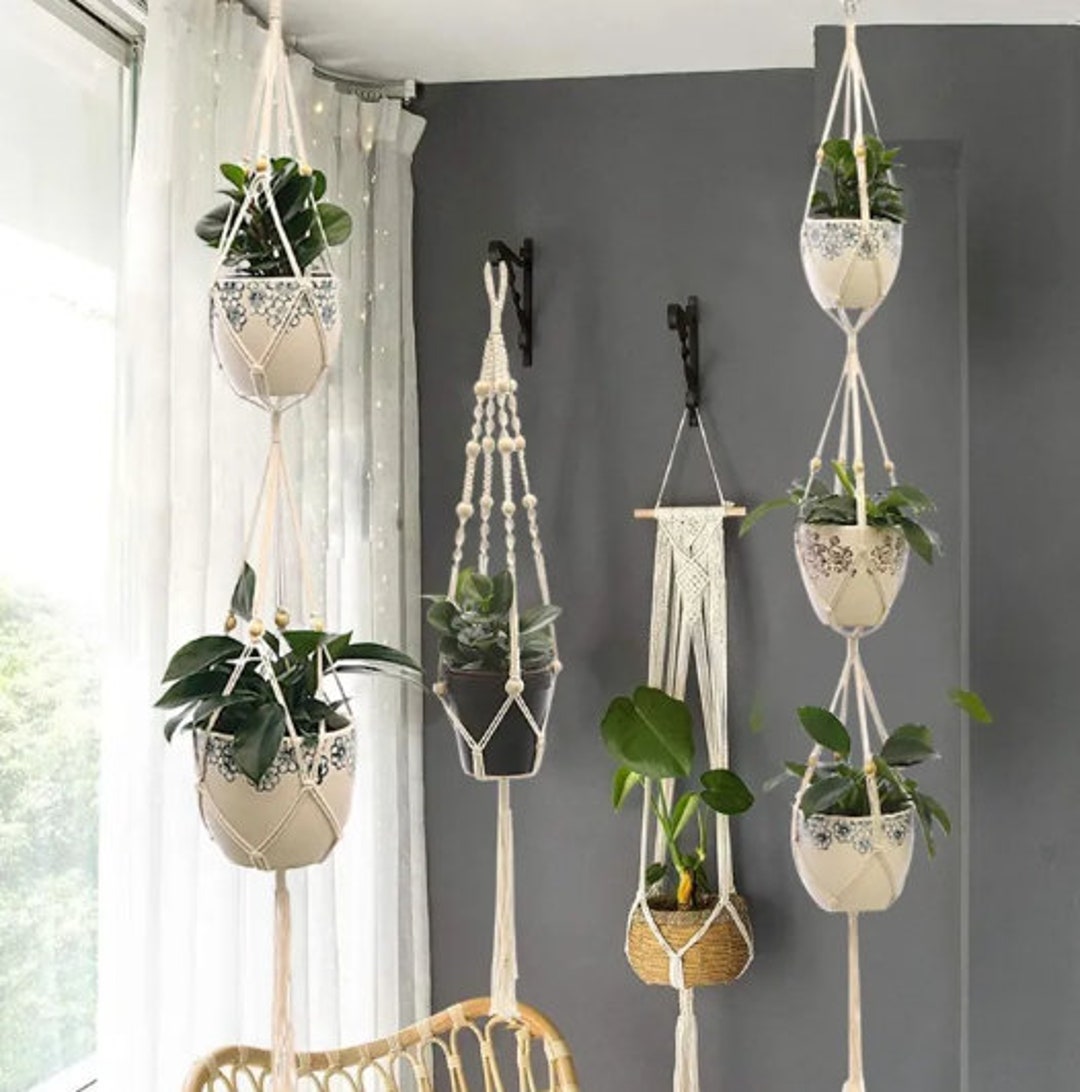 Potplant Hanger Rope Hanger for Plants Crochet Pot Plant Hanger for ...