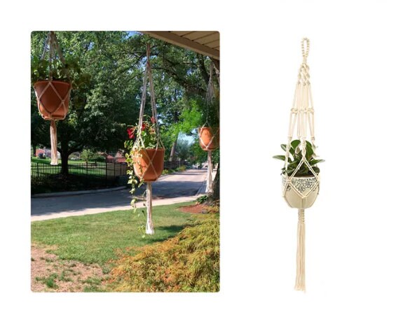 Potplant Hanger Rope Hanger for Plants Crochet Pot Plant Hanger for ...