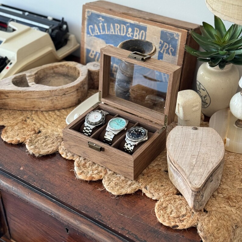 Timber Watch Box 3 Slots Free Shipping Wooden Watch Box Mens Watch ...