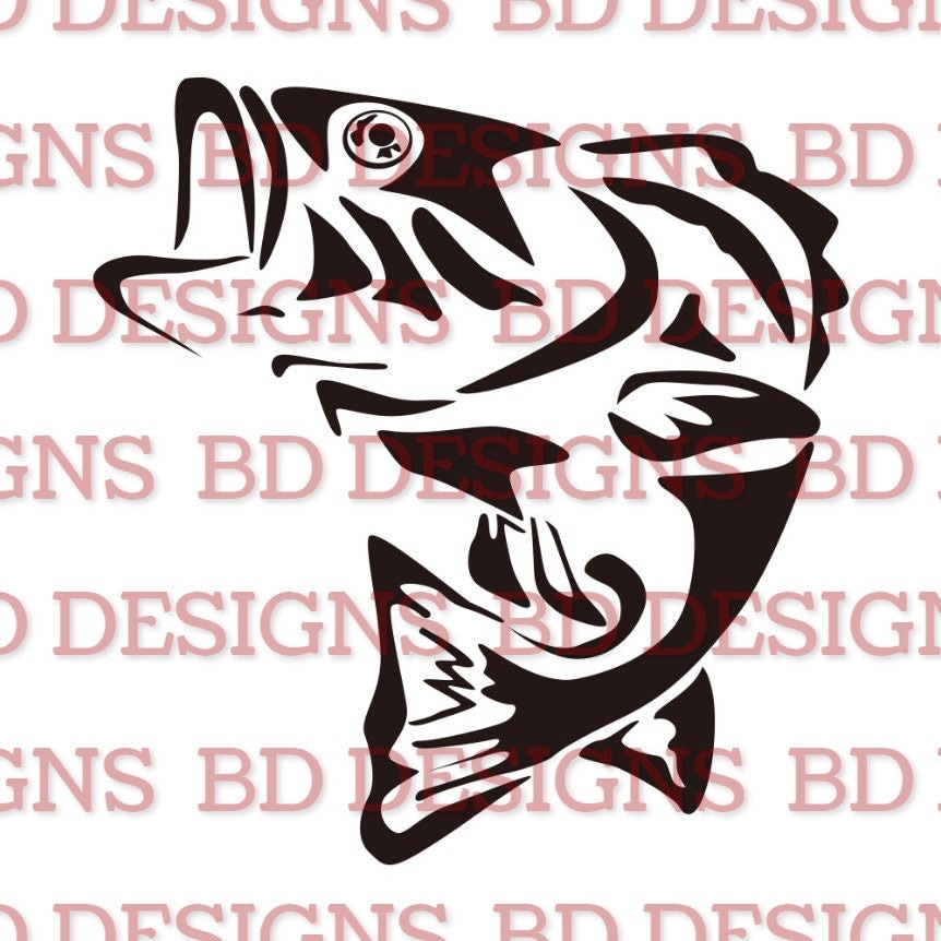 Largemouth Bass Decal/vinyl/sticker for Cars, Trucks, Boats, Laptops ...