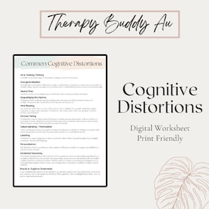 Cognitive Distortions Cbt/depression/anxiety Worksheet - Etsy