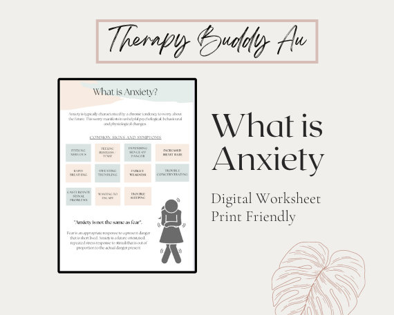 Anxiety Handout Anxiety Symptoms Information - Etsy