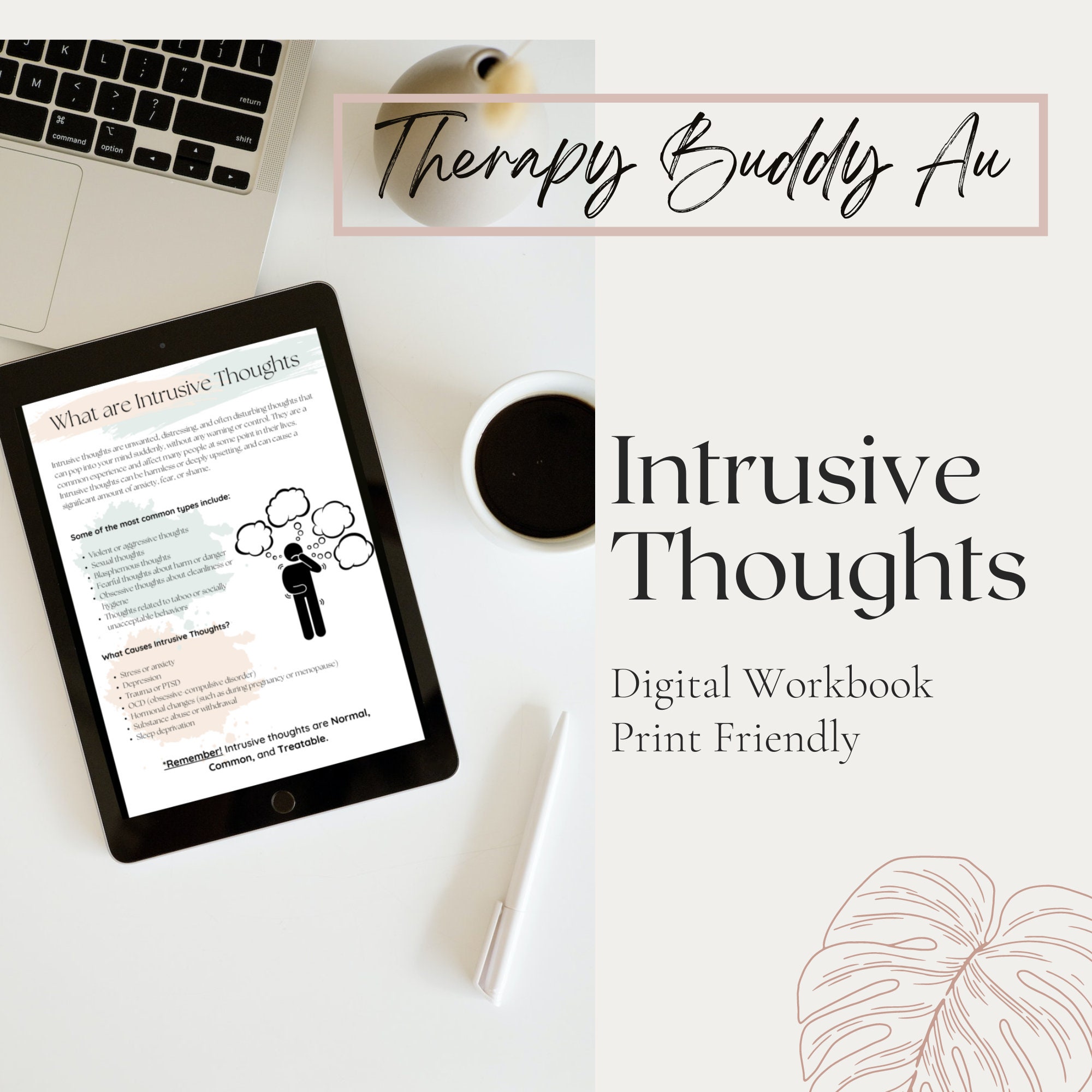 Working With Intrusive Thoughts Pack / ACT / CBT - Etsy