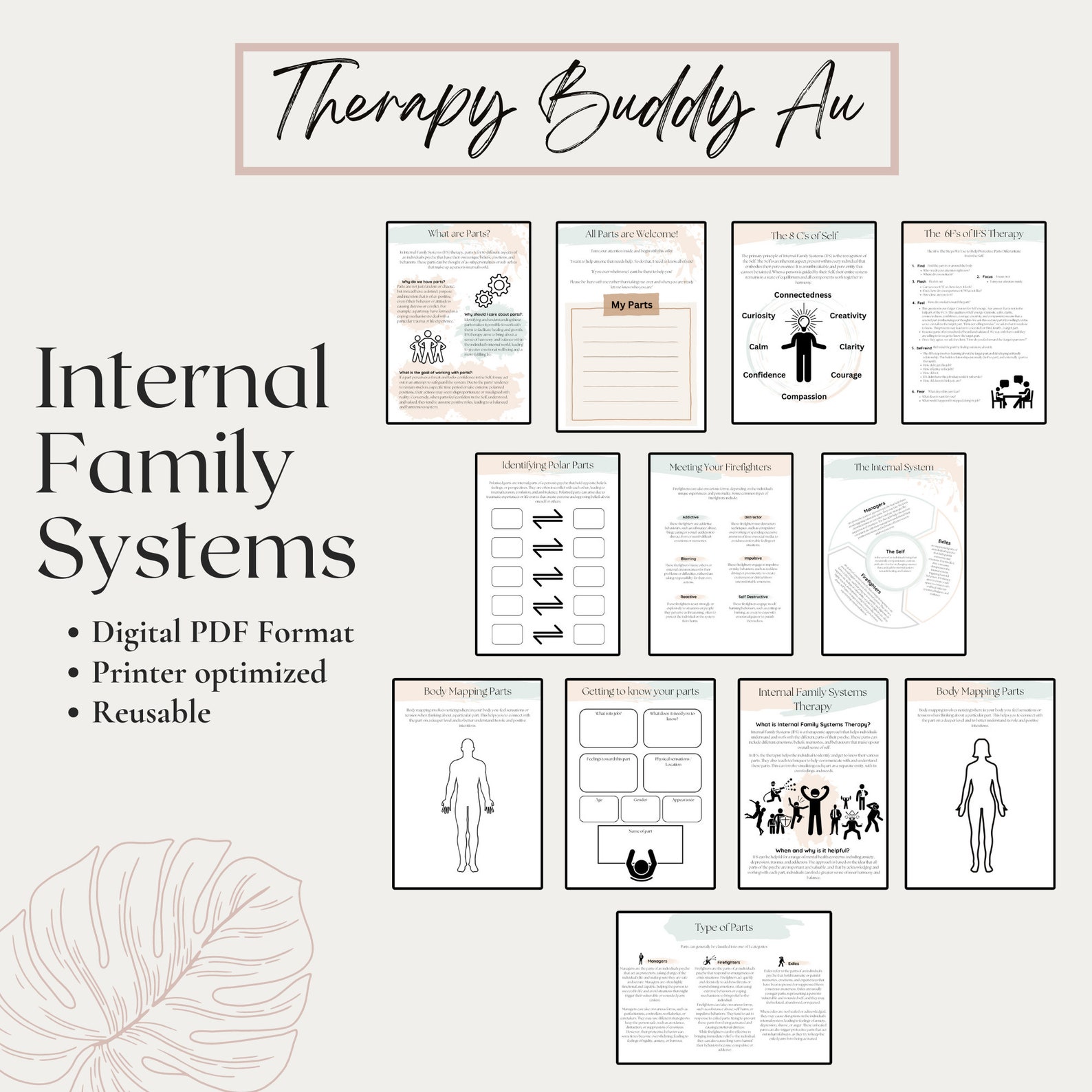 Internal Family Systems Worksheets/ IFS / Parts Therapy Workbook - Etsy