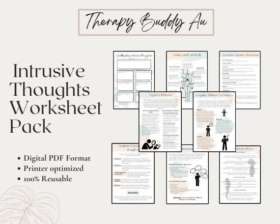 Working With Intrusive Thoughts Pack / ACT / CBT - Etsy