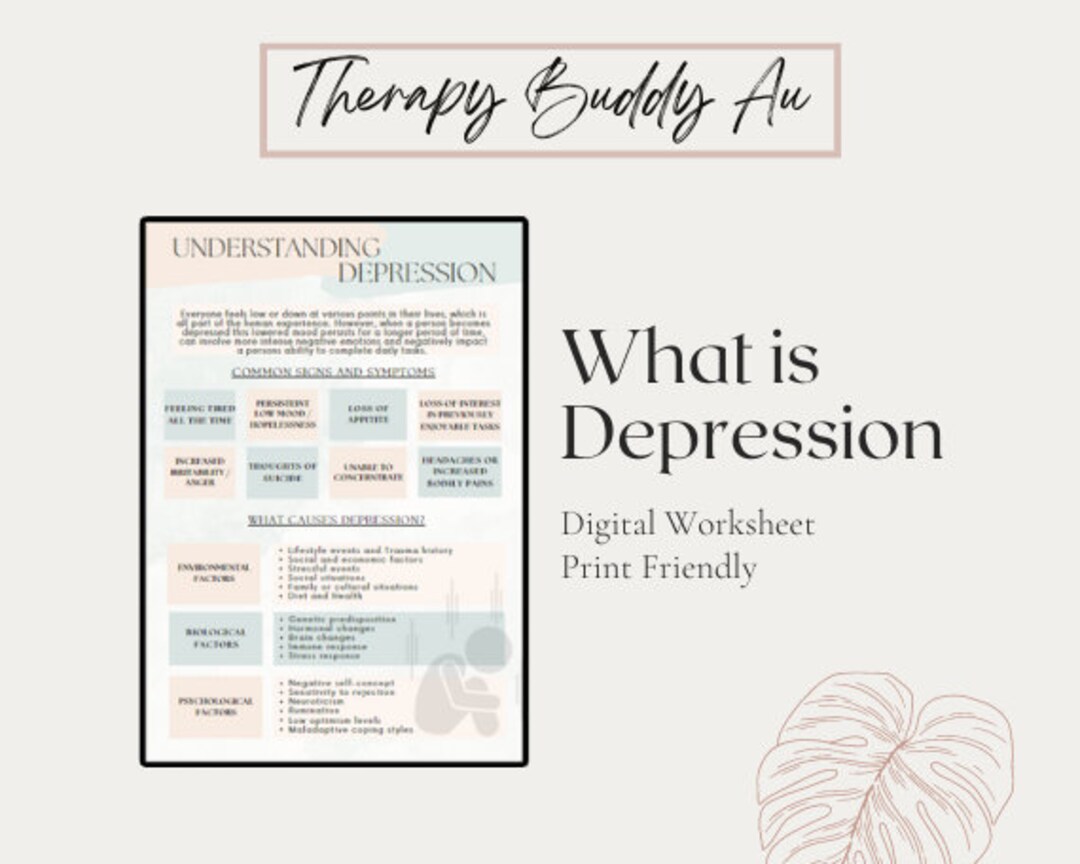 Depression Handout / Psychoeducation / Therapy Resource - Etsy