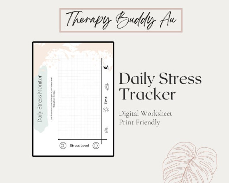 Daily Stress Tracker Worksheet - Etsy