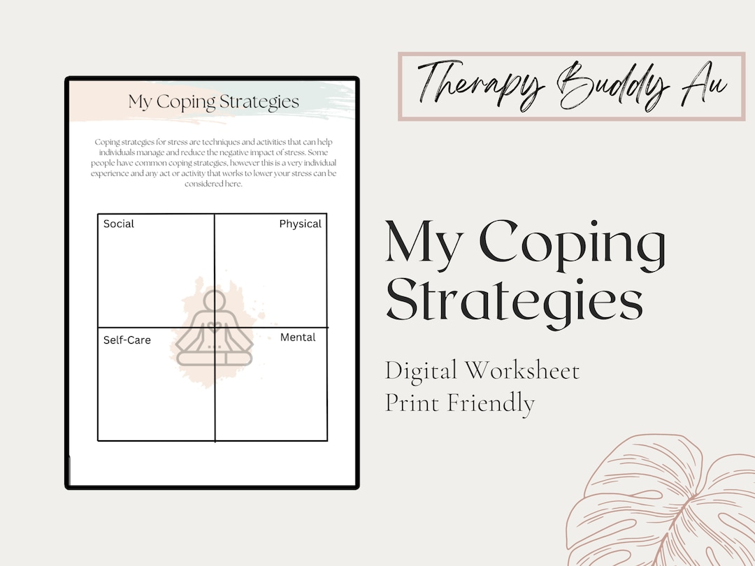 CBT Coping Strategies Worksheet - Etsy
