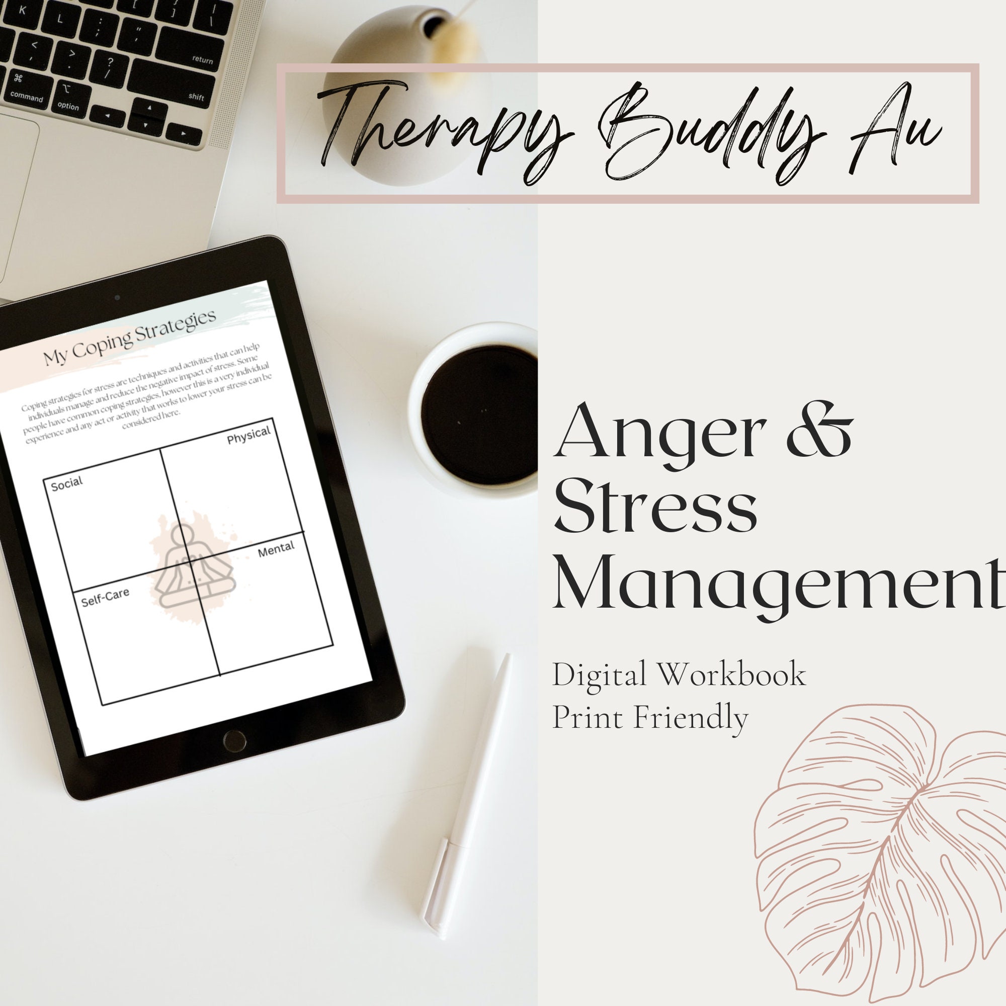 Anger Management CBT Workbook Stress, Emotional Regulation, Relaxation ...