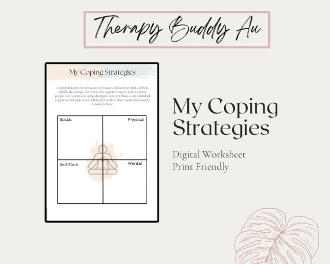 CBT Coping Strategies Worksheet - Etsy