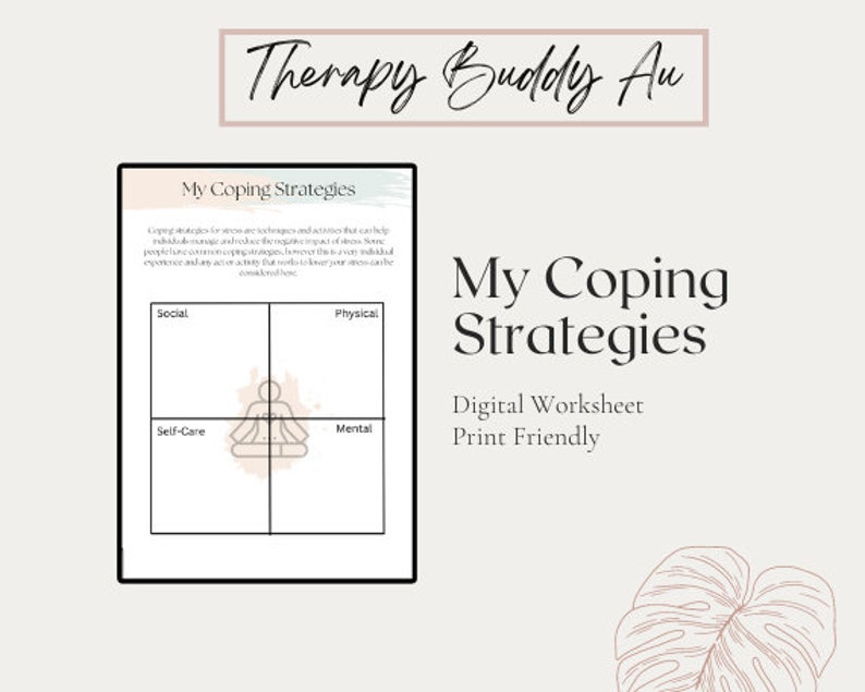 CBT Coping Strategies Worksheet - Etsy