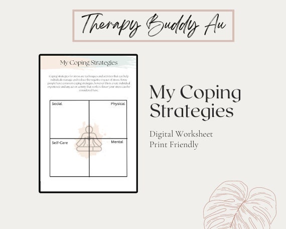 CBT Coping Strategies Worksheet - Etsy