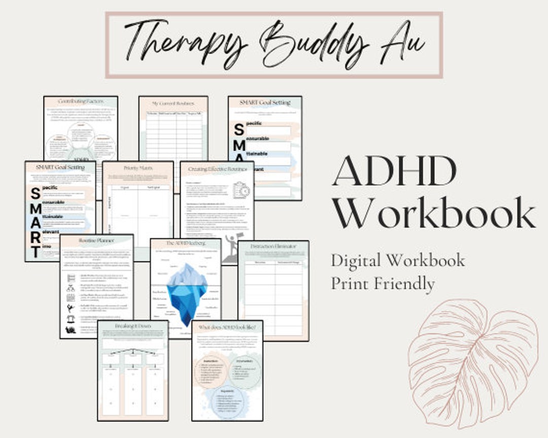 ADHD Worksheet Pack - Etsy
