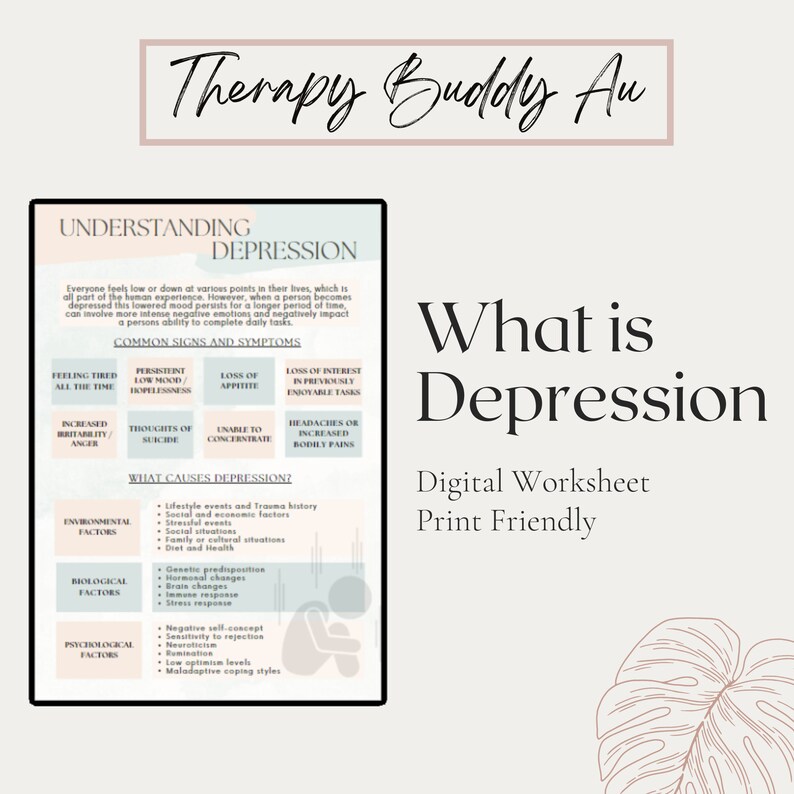 Depression Handout / Psychoeducation / Therapy Resource - Etsy