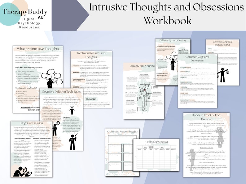 Working With Intrusive Thoughts Pack / ACT / CBT - Etsy