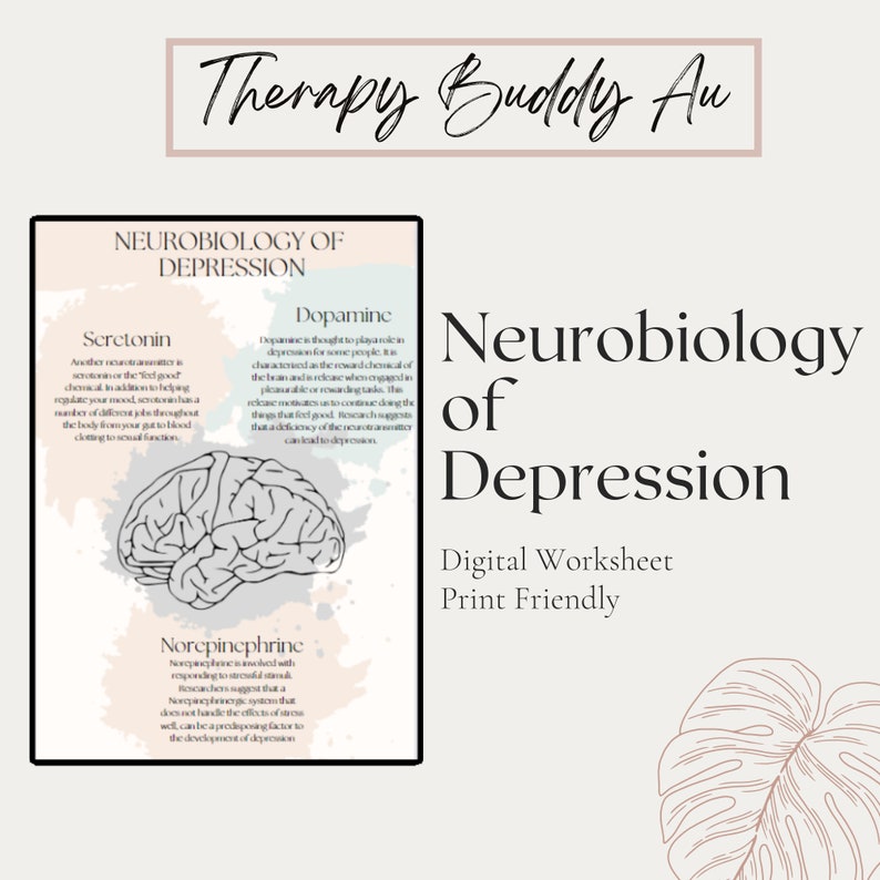 Depression Handout / Neurobiology / Psychoeducation / CBT - Etsy
