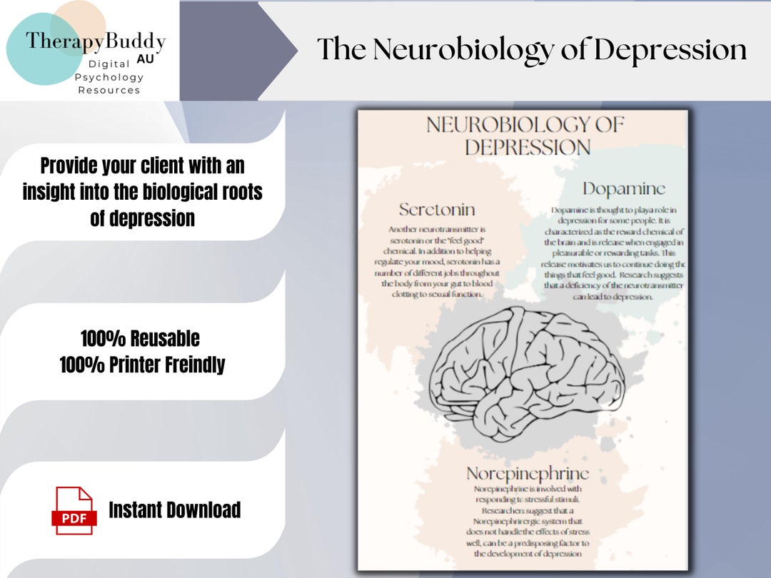 Depression Handout / Neurobiology / Psychoeducation / CBT - Etsy