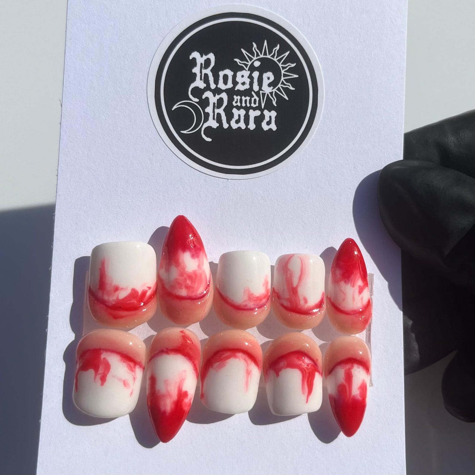 Customisable Bloody Vampire Fangs Press-on Nails - Etsy