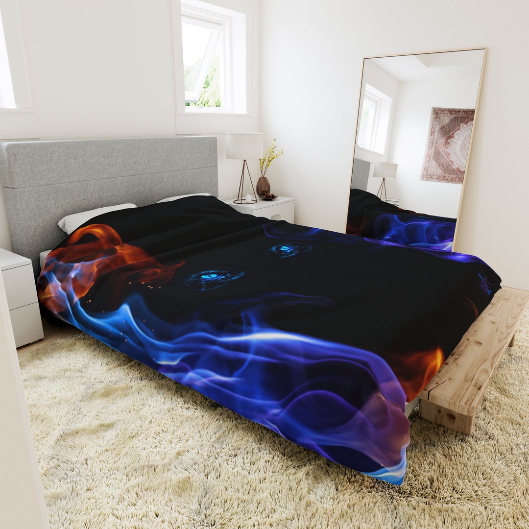 Duvet Cover Black Multi Flame Look Next 1 Dragon Eyes Great Gift Home ...