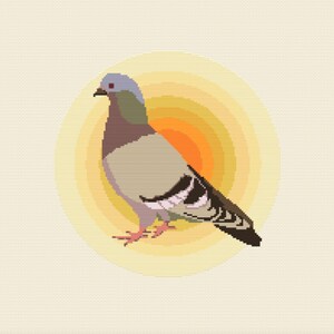 Pigeon Bird Cross Stitch Pattern. Modern Nature Bird DIY Craft PDF ...