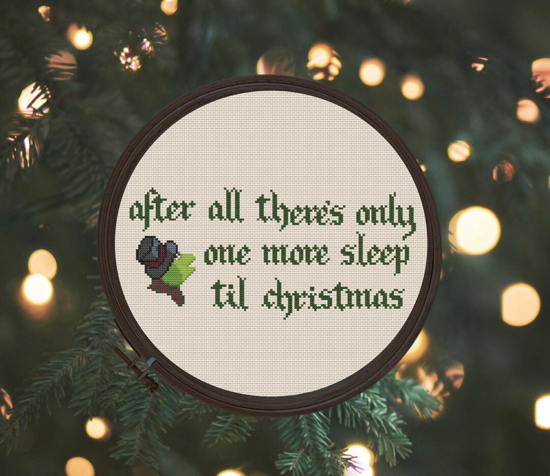 Only One More Sleep Til Christmas Cross Stitch Pattern. Muppet Frog ...