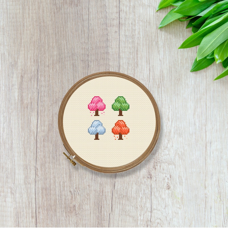 Tree Cross Stitch - Etsy