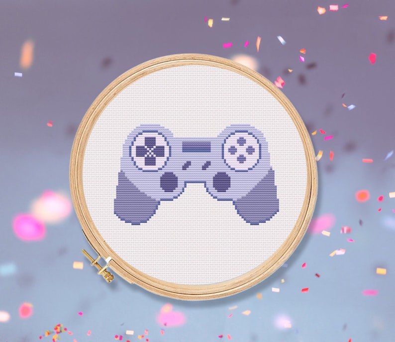 Video Game Controller Cross Stitch Pattern. Colorful Retro Pdf - Etsy