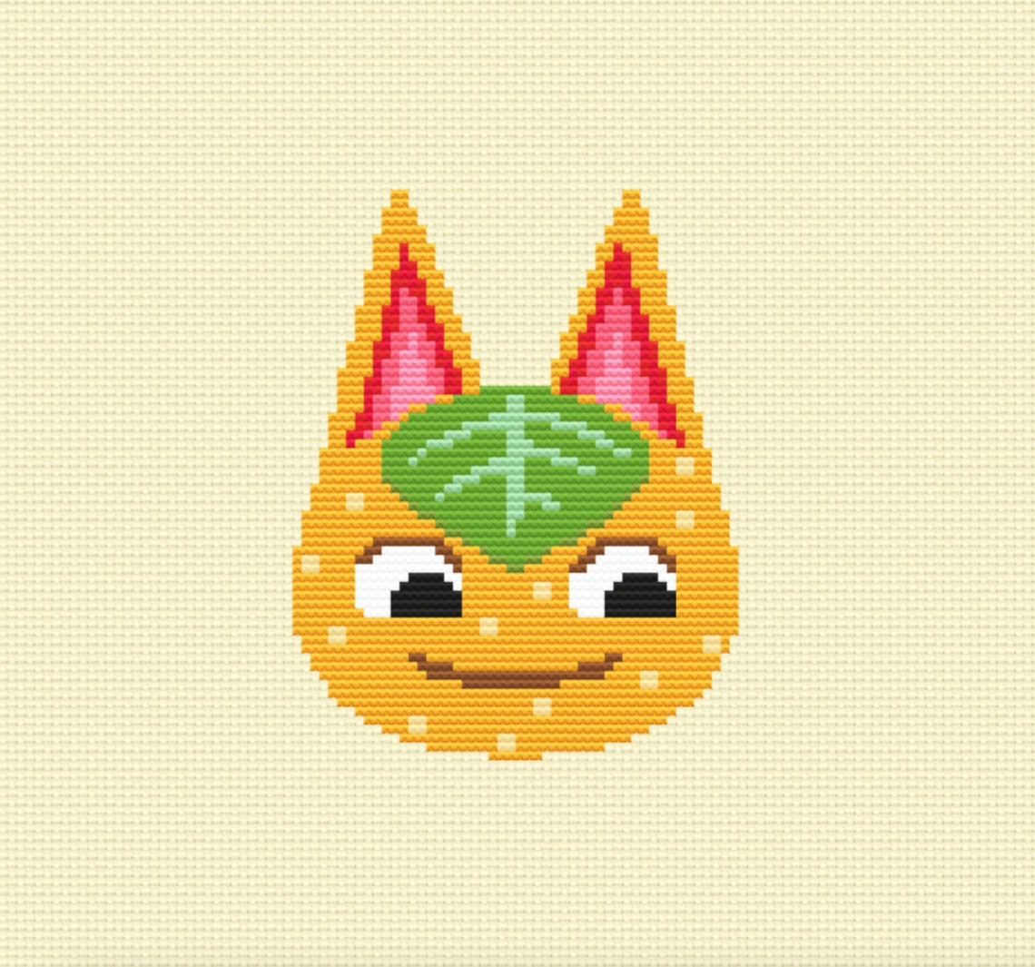 Villager Tangy Cross Stitch Pattern. PDF Download Orange Cat ACNH. Cute ...
