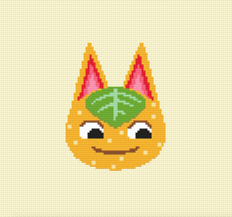 Villager Tangy Cross Stitch Pattern. PDF Download Orange Cat ACNH. Cute ...