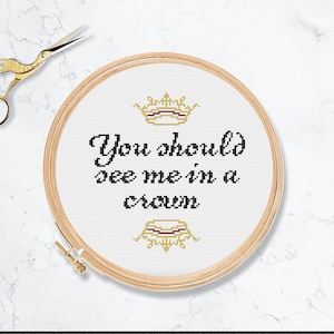 Royal Crown Cross Stitch Pattern. See Me in a Crown Queen - Etsy