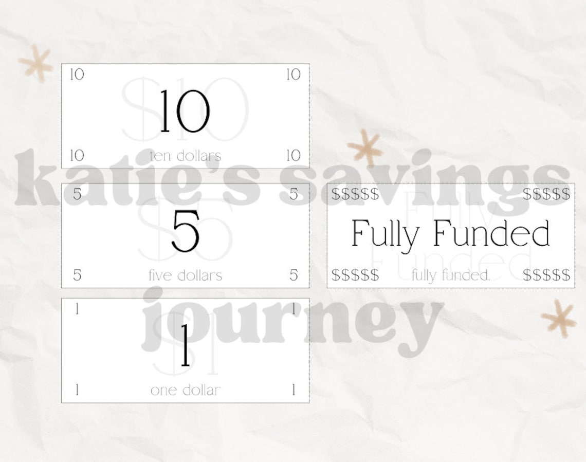 Placeholders - A6 Printable PDF Download, Cash Envelope, Cash Stuffing ...