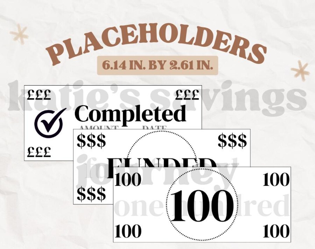 CIRCLE Placeholders - A6 Printable PDF Download, Cash Envelope, Cash ...