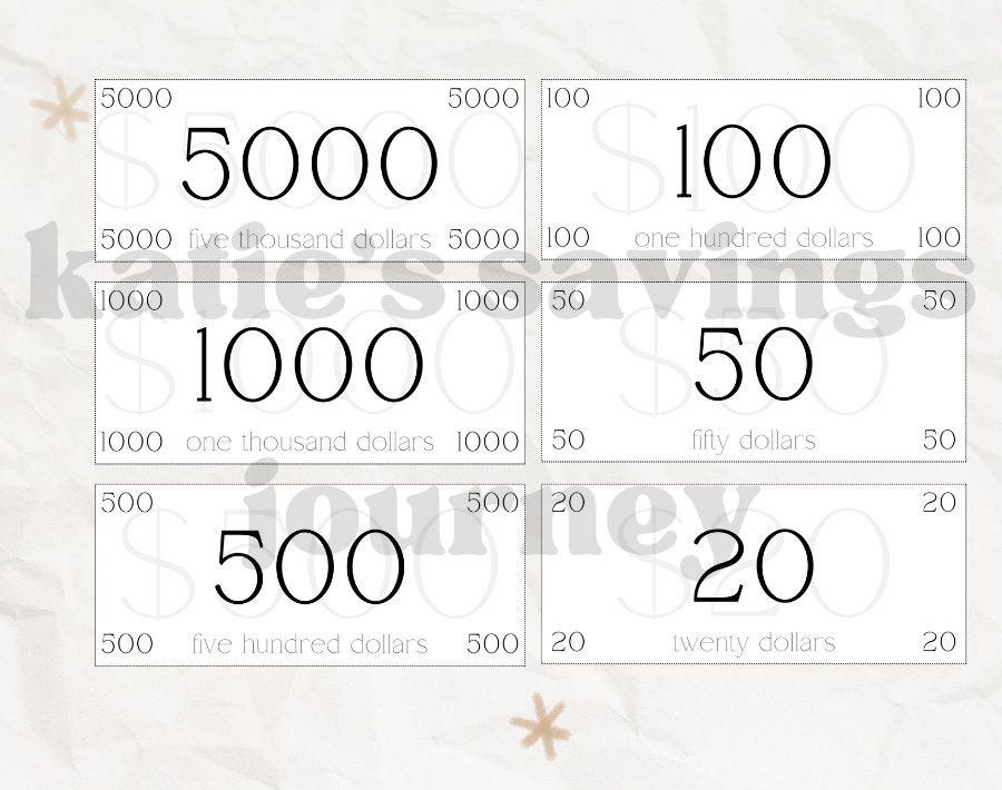 Placeholders - A6 Printable PDF Download, Cash Envelope, Cash Stuffing ...