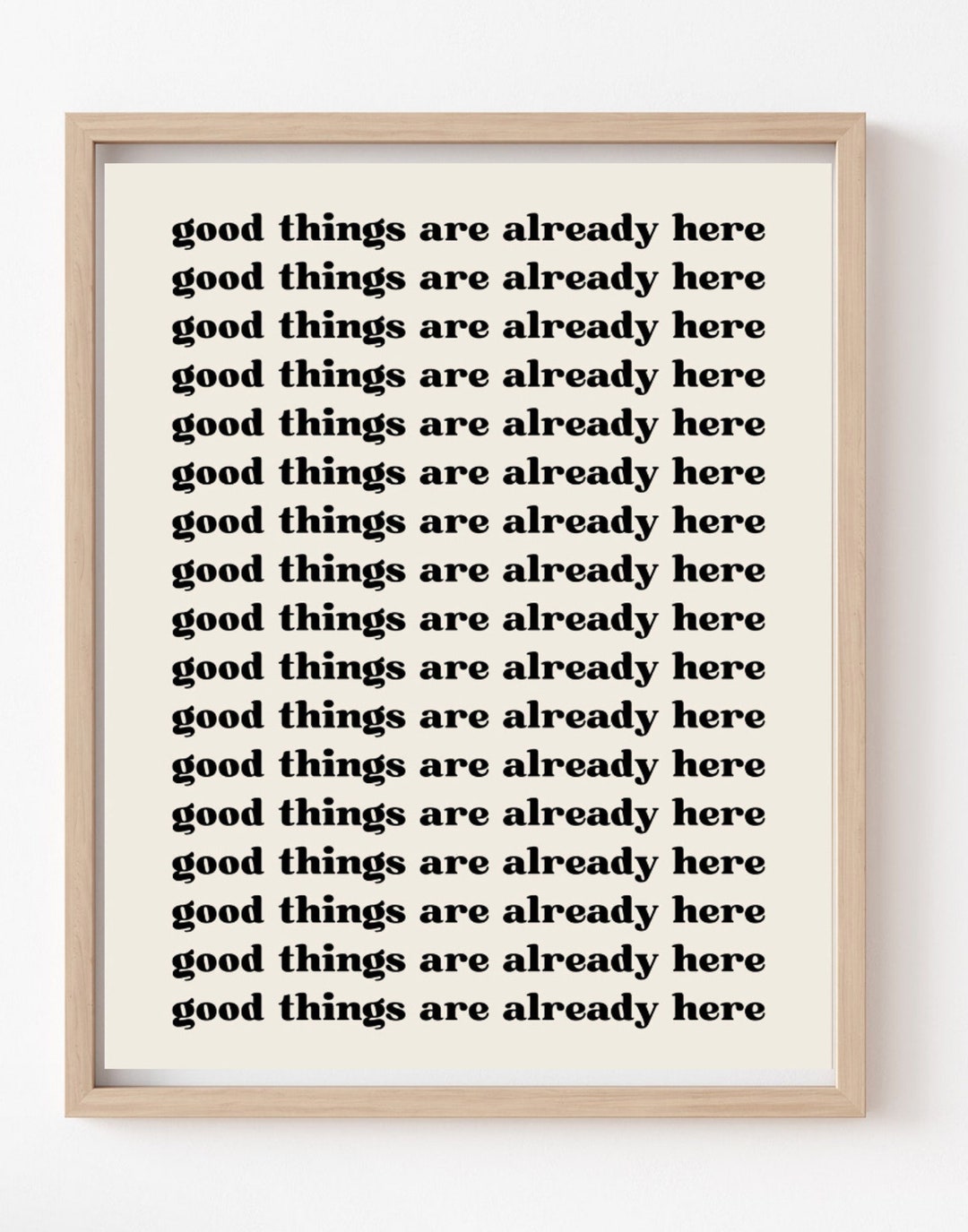 Manifest Wall Art | Good Things Are Here | Retro Print | Affirmation ...