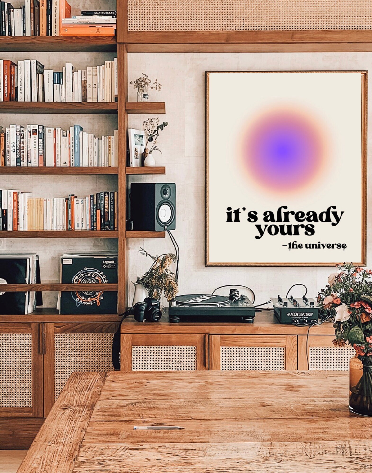 Manifestation Art Print | Retro Print | Affirmation Wall Art | 70s Wall ...
