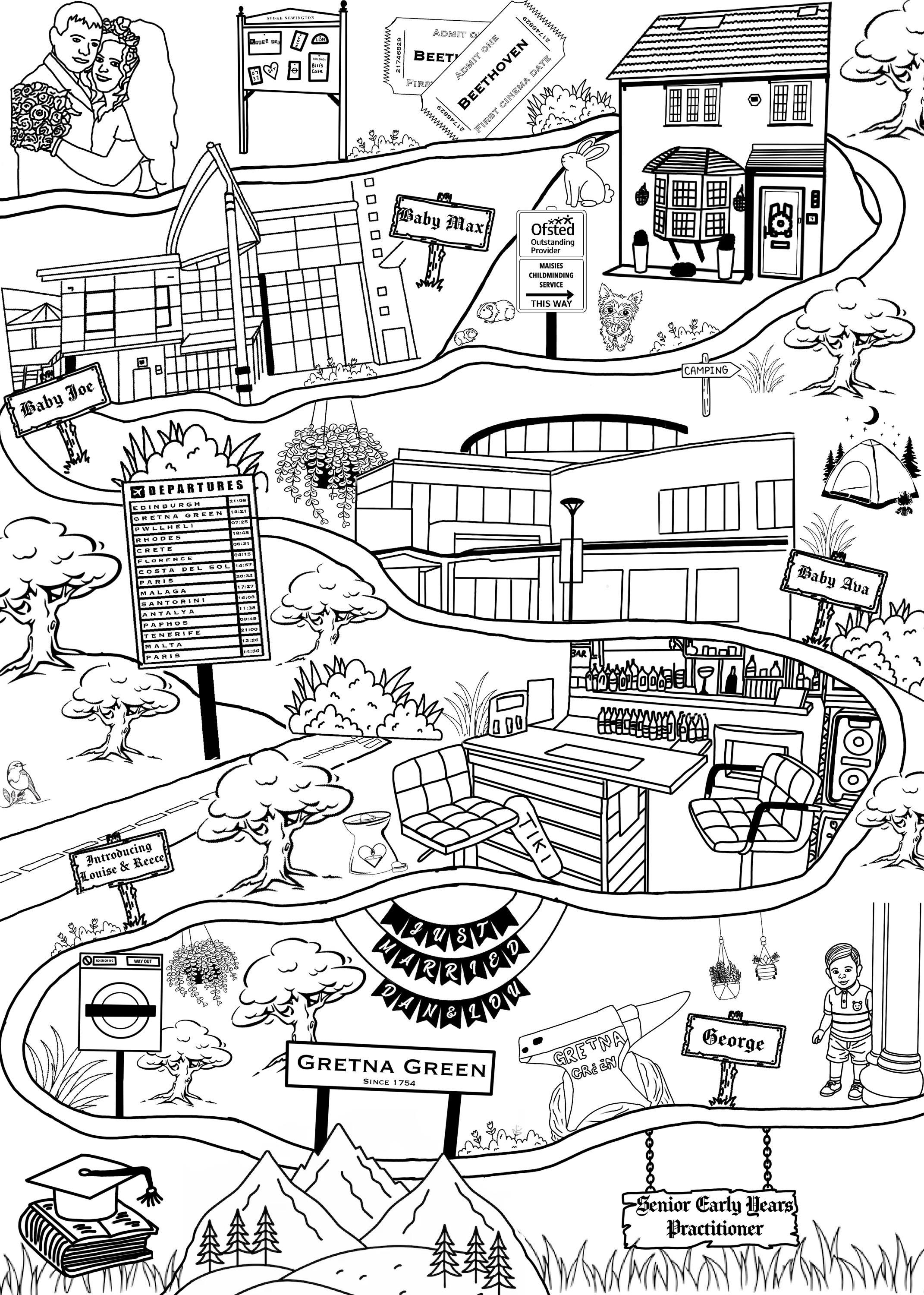 Personalised “our Story” Road Map Poster - Etsy