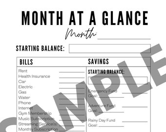 Monthly Budget Worksheet Colorful Budgeting Printable Personal Finance ...