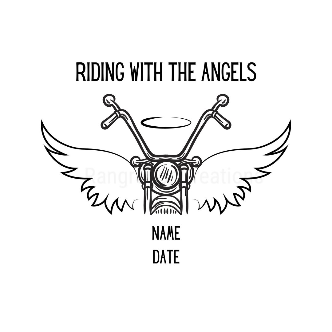 Riding With the Angels Memorial, SVG, PNG, and JPG, Memorial File ...