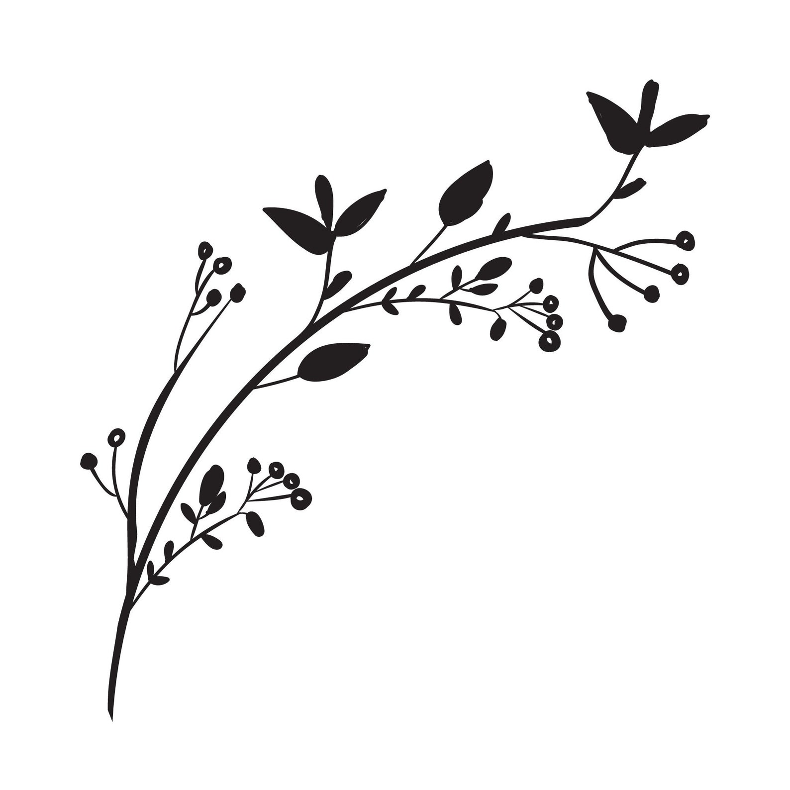 Flower, Flower Vine, Simple Vine, Simple Flower, Svg, Png, Jpg Digital ...